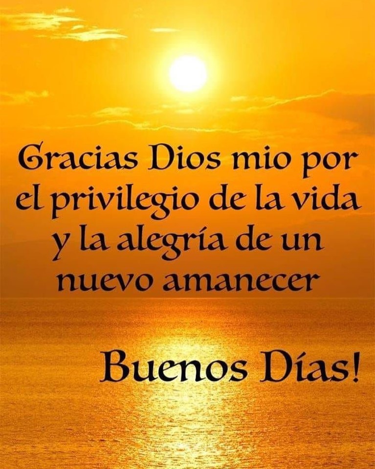 Gracias Dios mio por el privilegio de la vida y la alegría de un nuevo amanecer - FRASES.PW