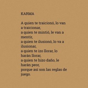 Karma A quien te traicionó, lo van a traicionar - FRASES.PW