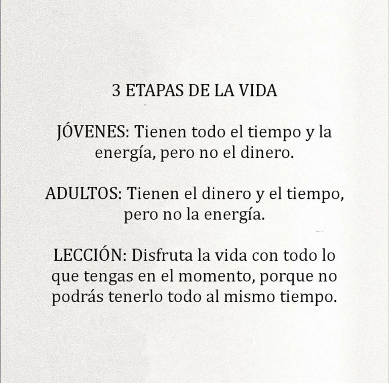 Las 3 Etapas de la vida - FRASES.PW