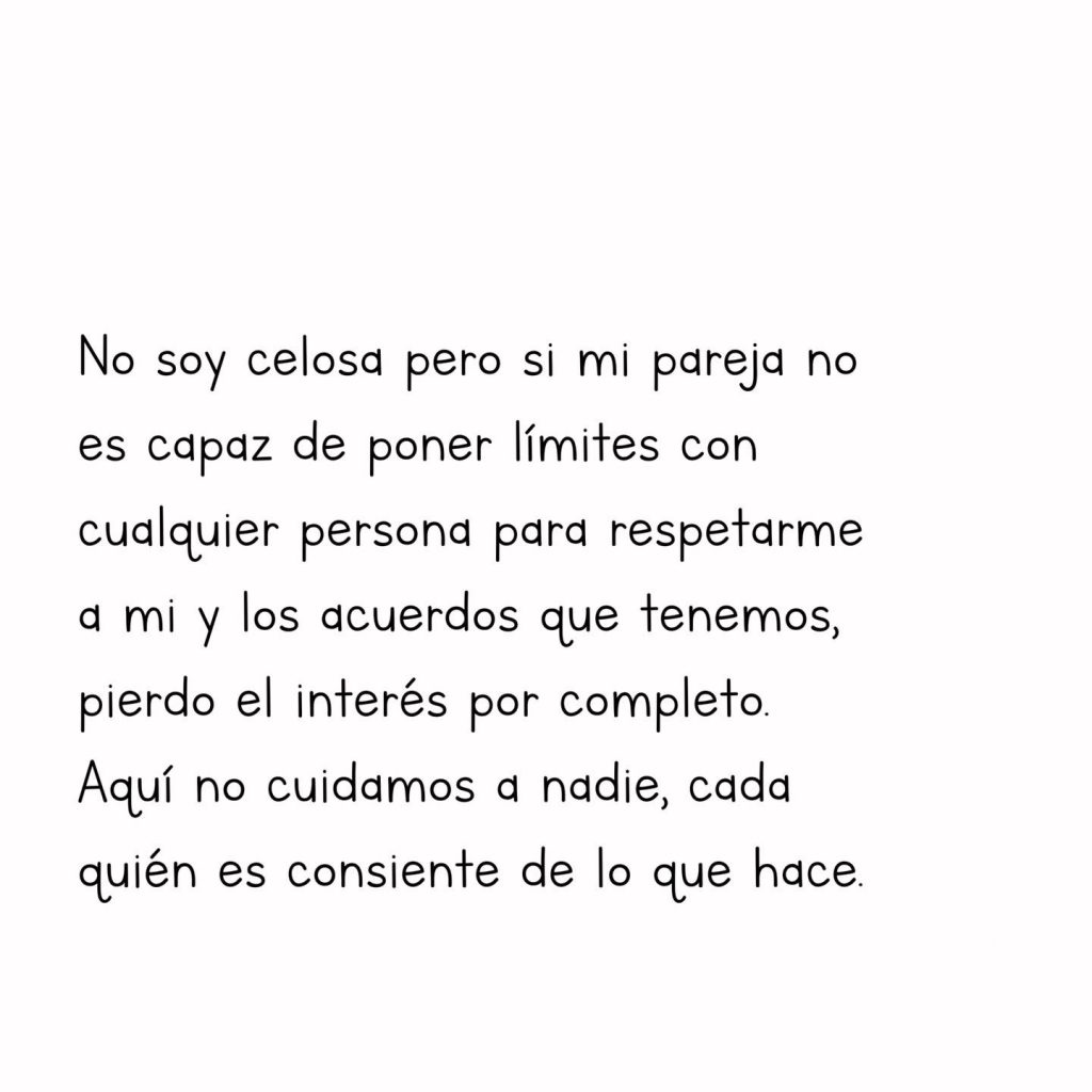 No soy celosa pero si mi pareja no es capaz de poner límites con ...