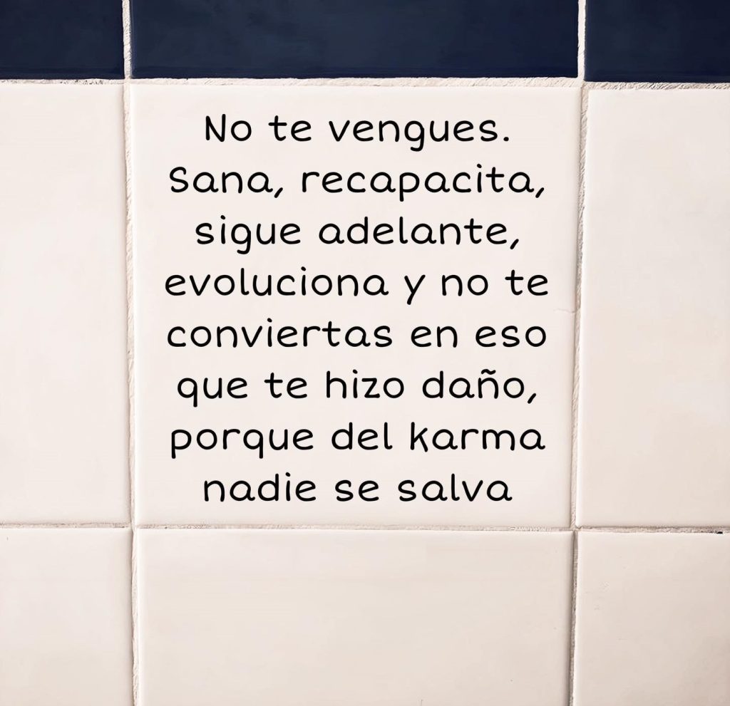 No te vengues. Sana, recapacita, sigue adelante - FRASES.PW